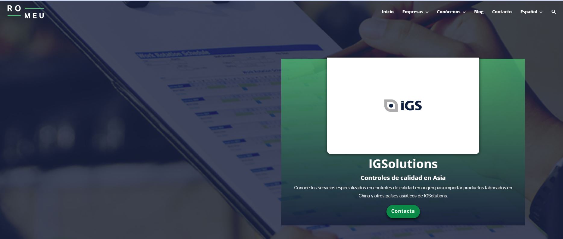 GRUPO ROMEU - IGSOLUTIONS Control calidad en china